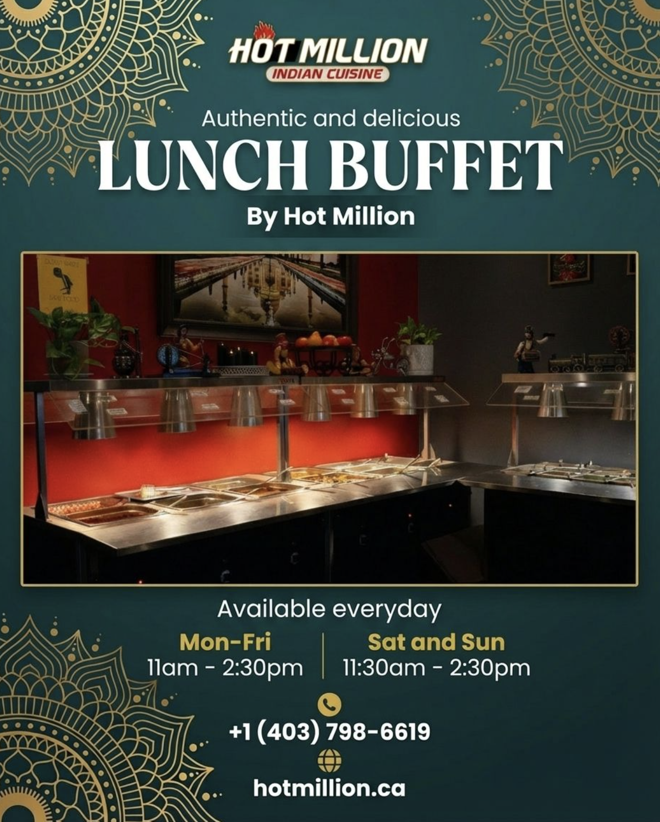 Best Indian Buffet Calgary NE | Hot Million Restaurant